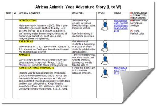 Kids Yoga Teacher Lesson Plan Kit | Lesson Planning Made Easy