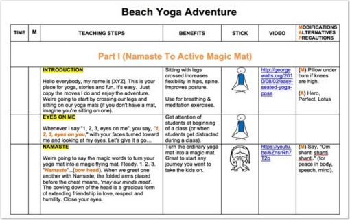 Kids Yoga Teacher Lesson Plan Kit | Lesson Planning Made Easy