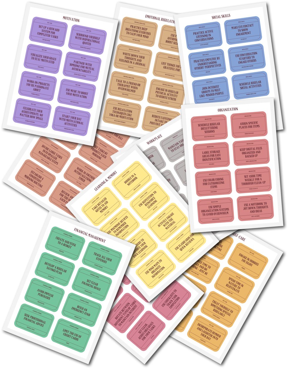 80 Adult ADHD Coping Strategies: Mini Card Deck